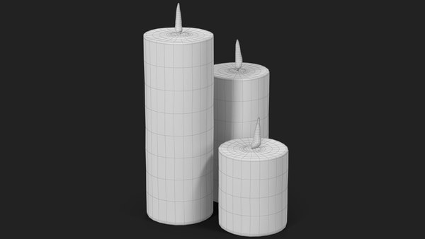 3D rainbow candles flame light - TurboSquid 1467837