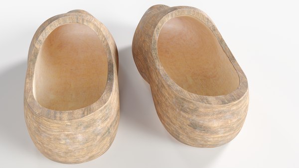 3D Vintage Wooden Shoes - TurboSquid 1974330