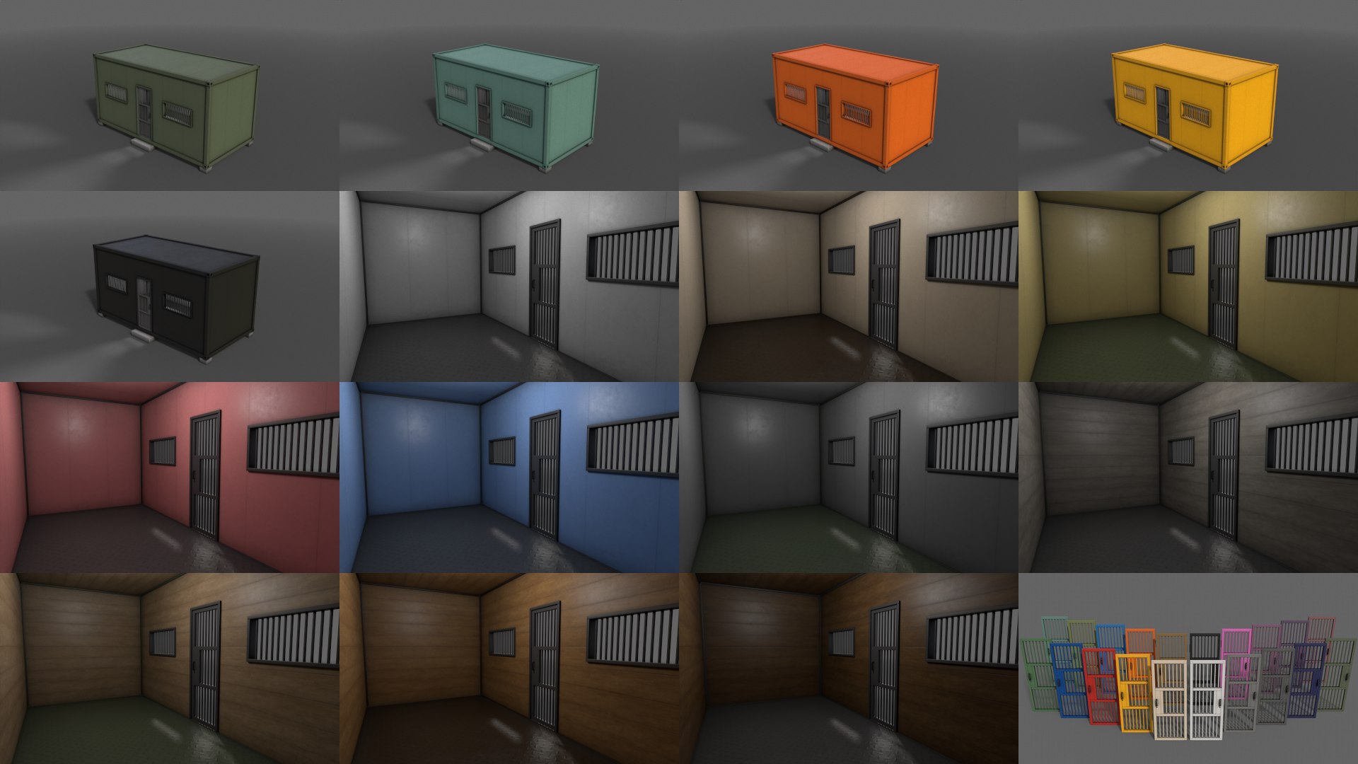 3D PBR Container House CB 20ft V3 Model - TurboSquid 2127185