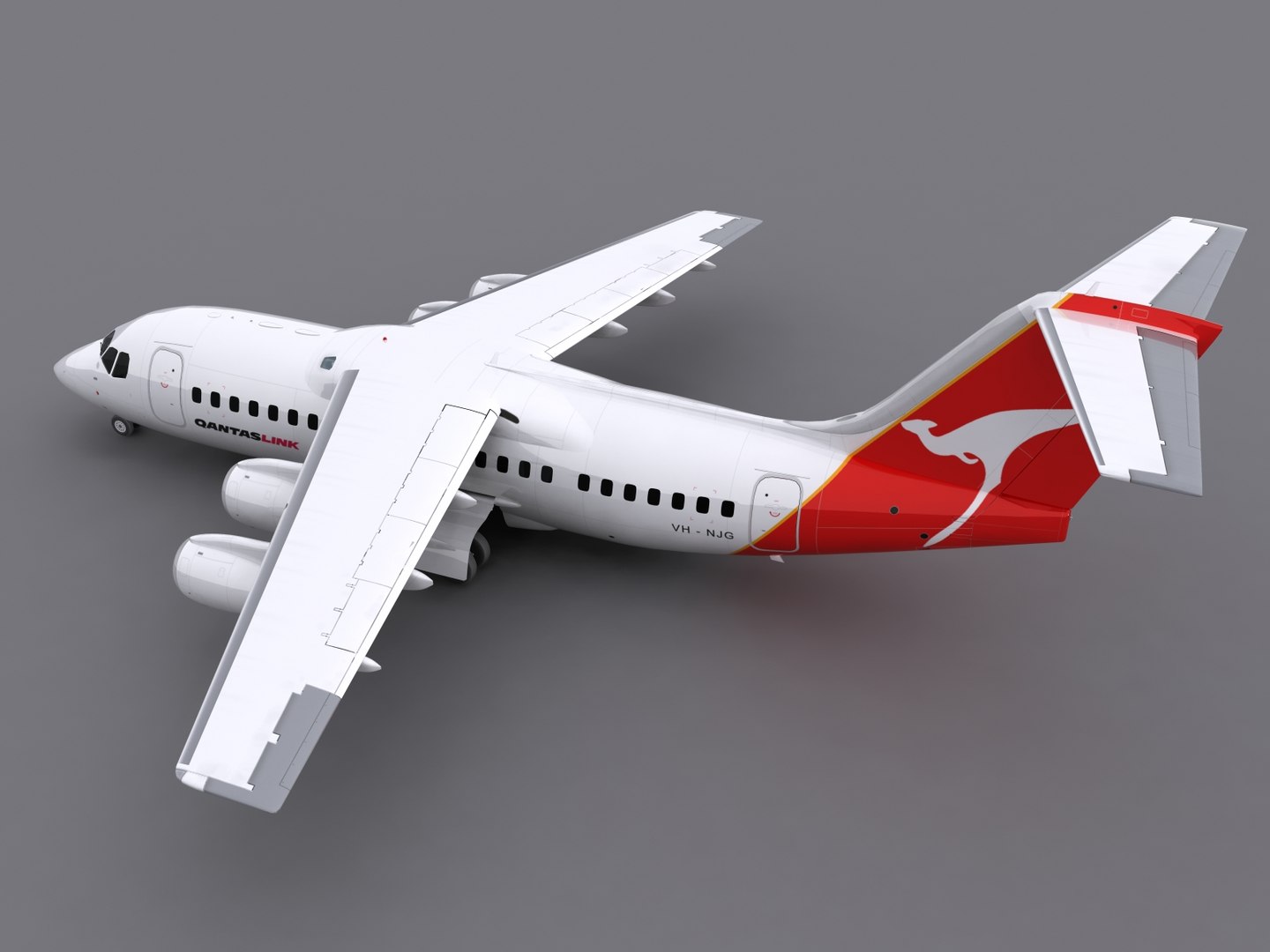 3d Model Bae 146-200 Avro Rj85
