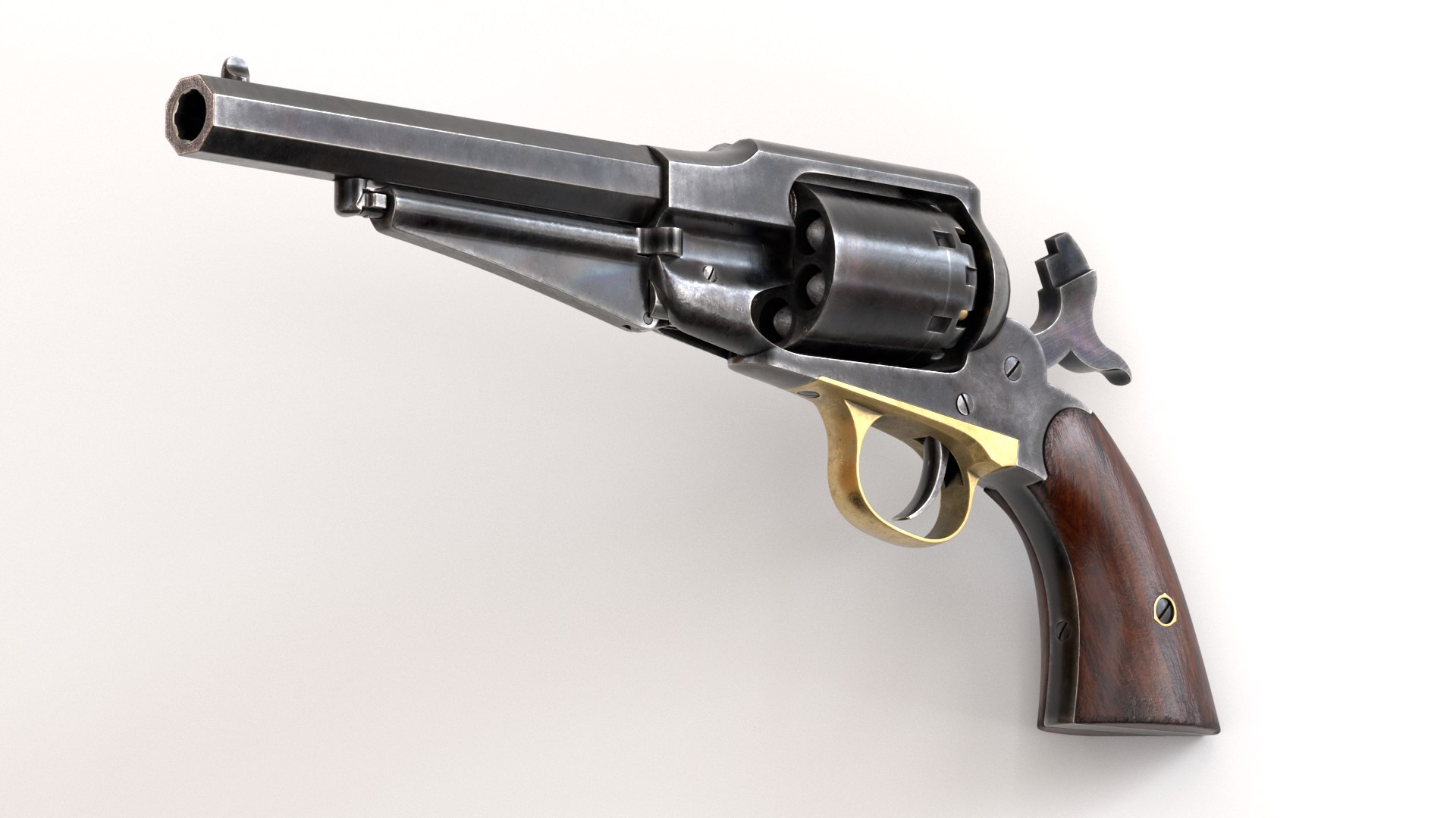 Remington New Model Army Revolver 3D - TurboSquid 2007808