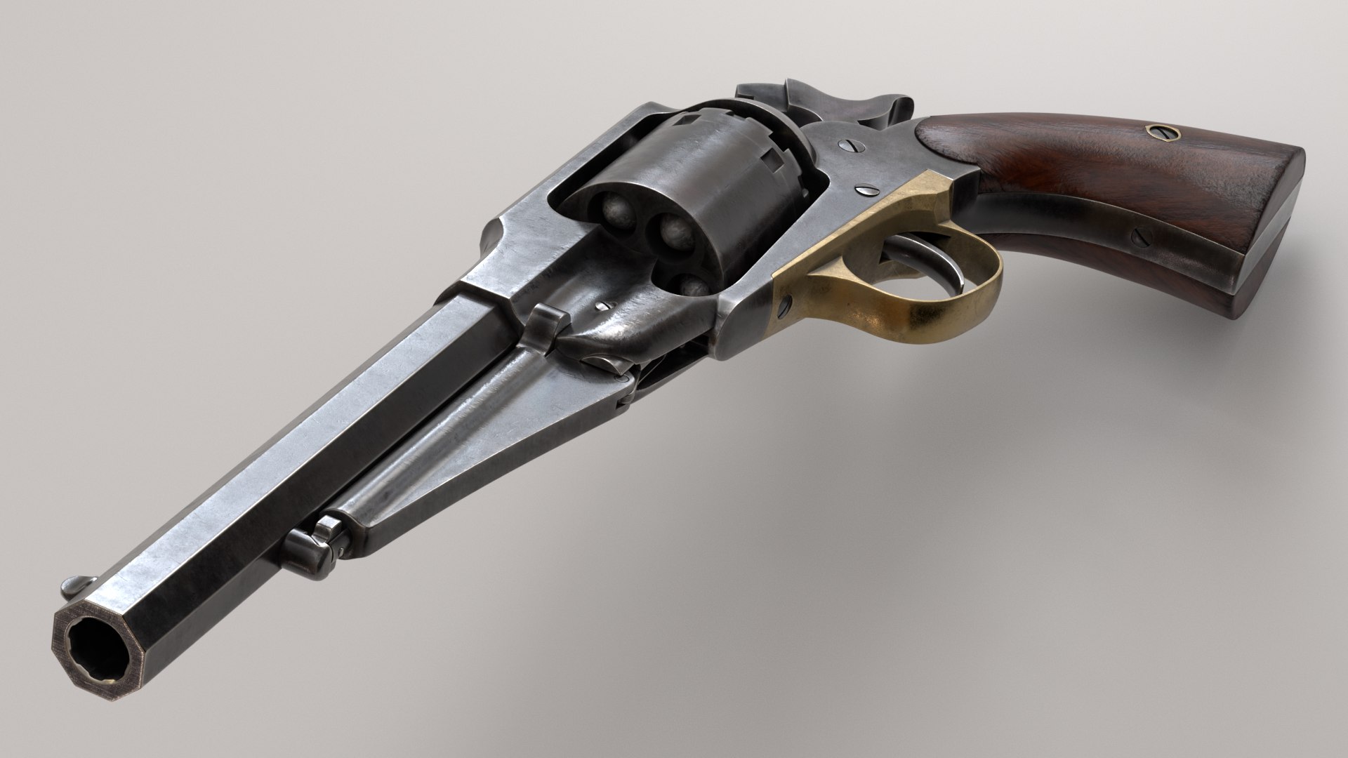 Remington New Model Army Revolver 3D - TurboSquid 2007808