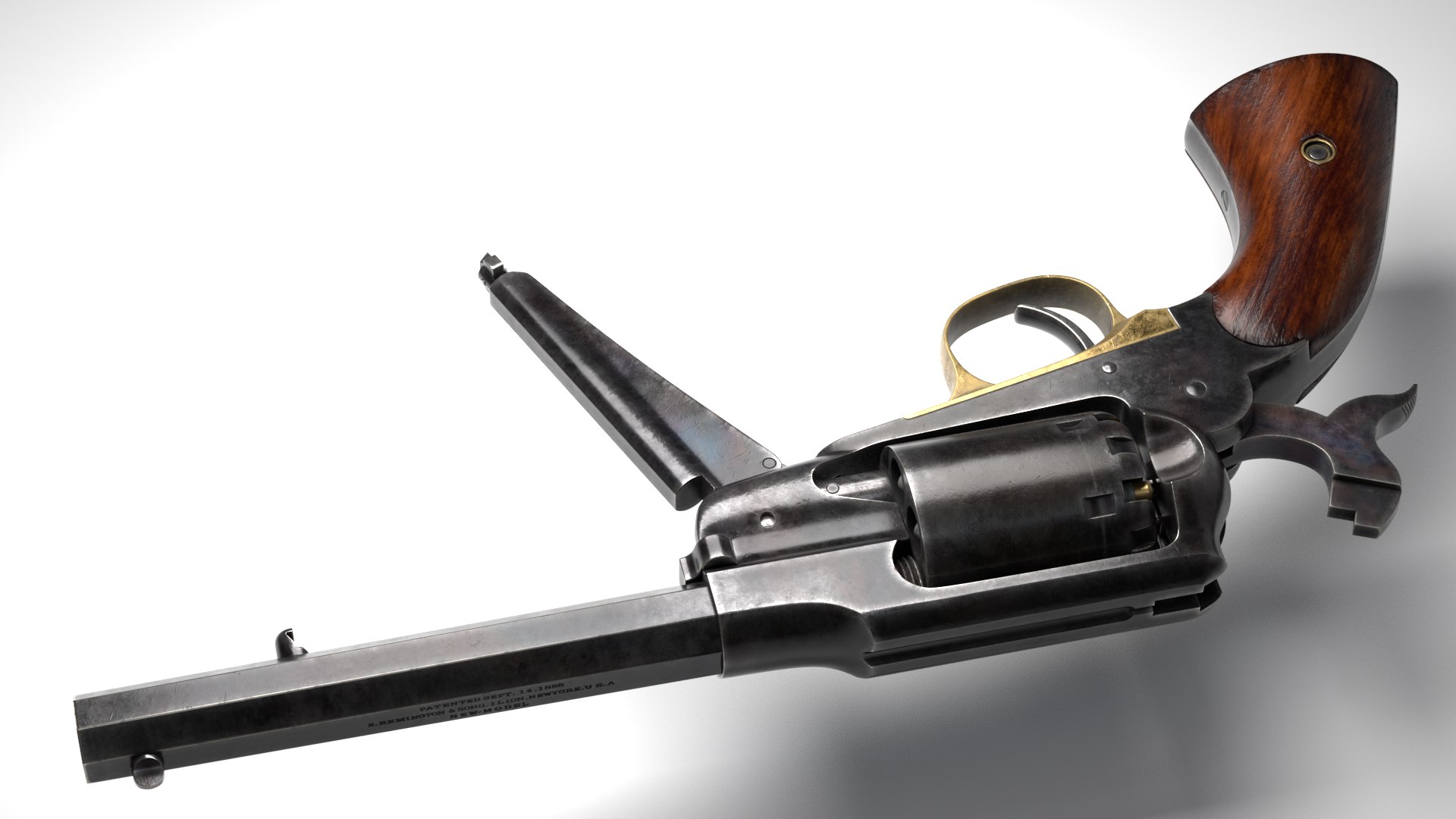 Remington New Model Army Revolver 3D - TurboSquid 2007808