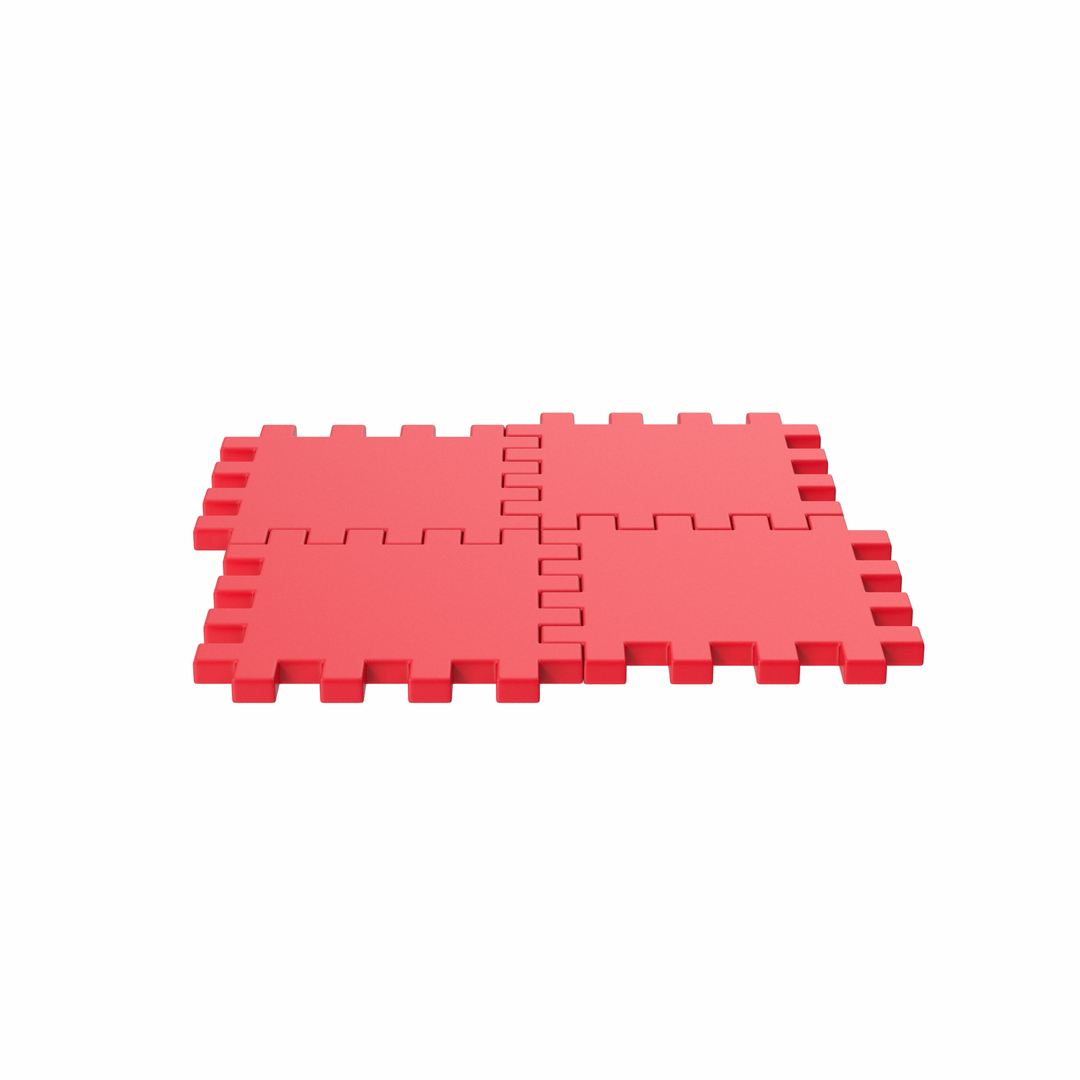 3D Red Puzzle Mats Model - TurboSquid 2300001
