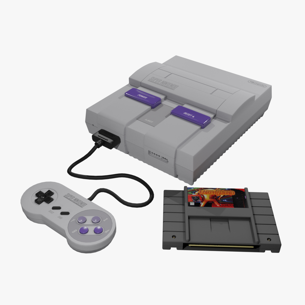 3D SNES Super Nintendo Entertainment System model - TurboSquid 1757410