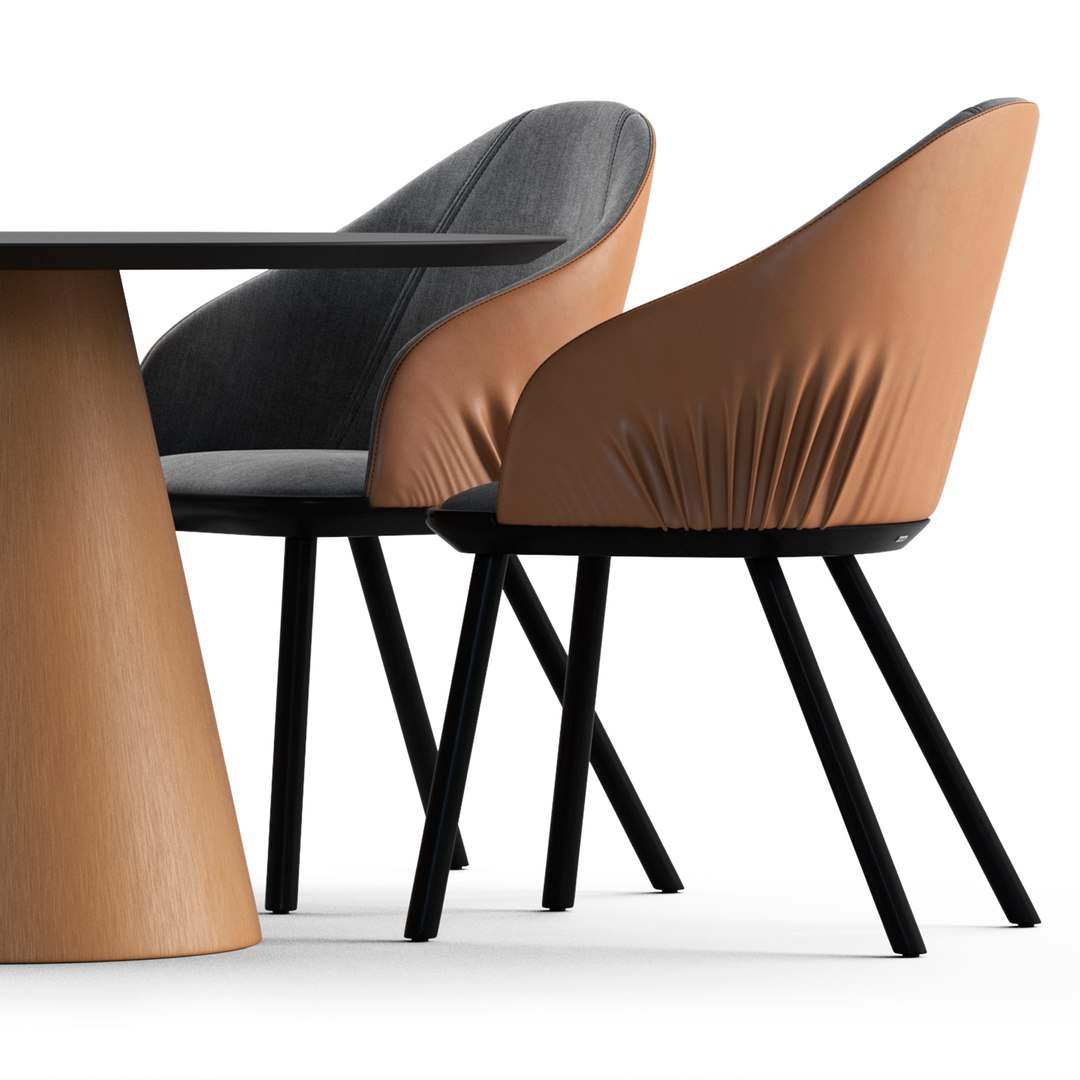 3D Montbel Rivoli Chair And Cono Table - TurboSquid 2182160