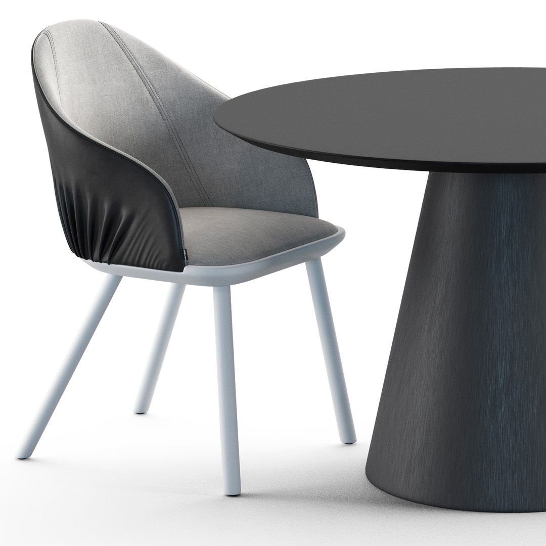 3D Montbel Rivoli Chair And Cono Table - TurboSquid 2182160