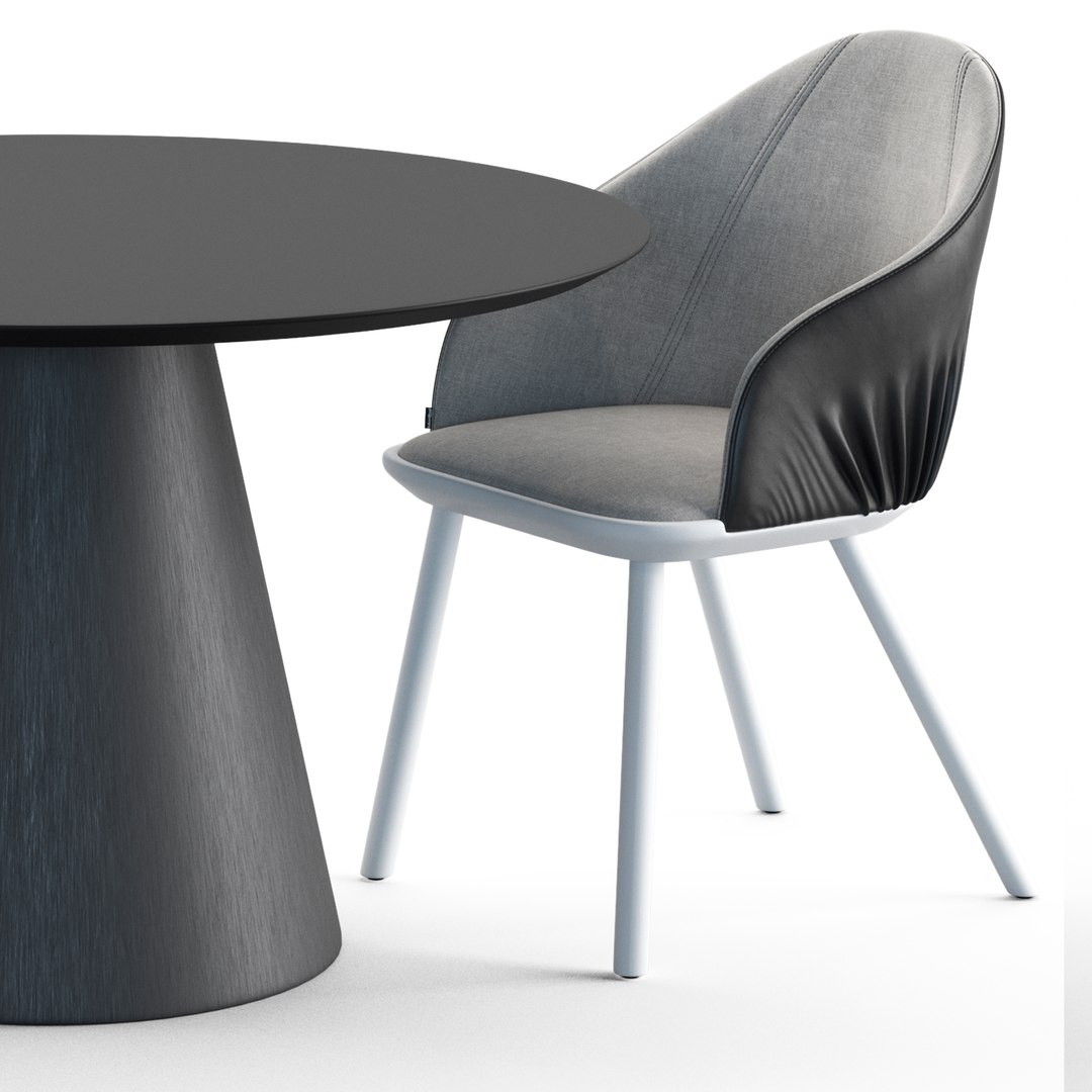 3D Montbel Rivoli Chair And Cono Table - TurboSquid 2182160