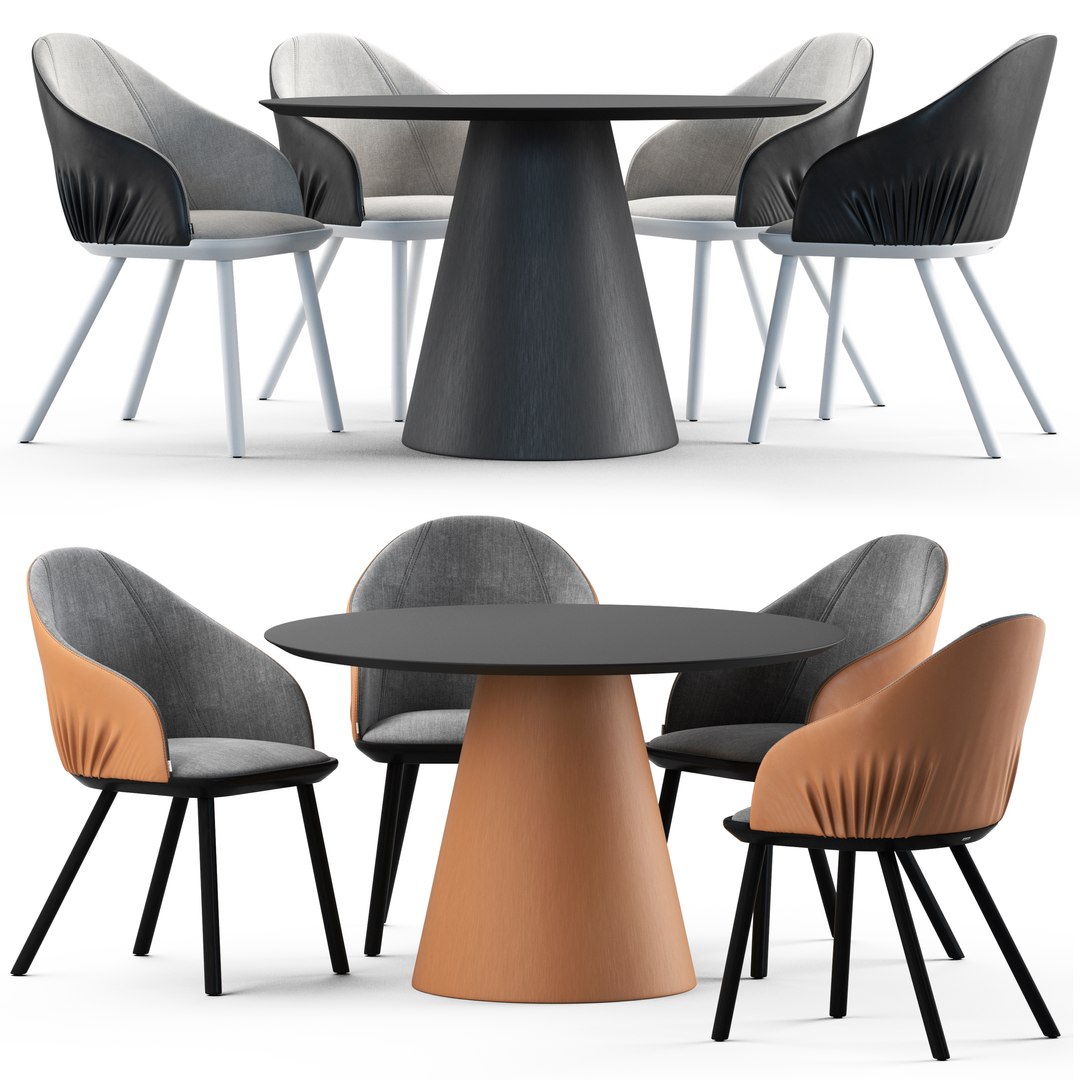 3D Montbel Rivoli Chair And Cono Table - TurboSquid 2182160