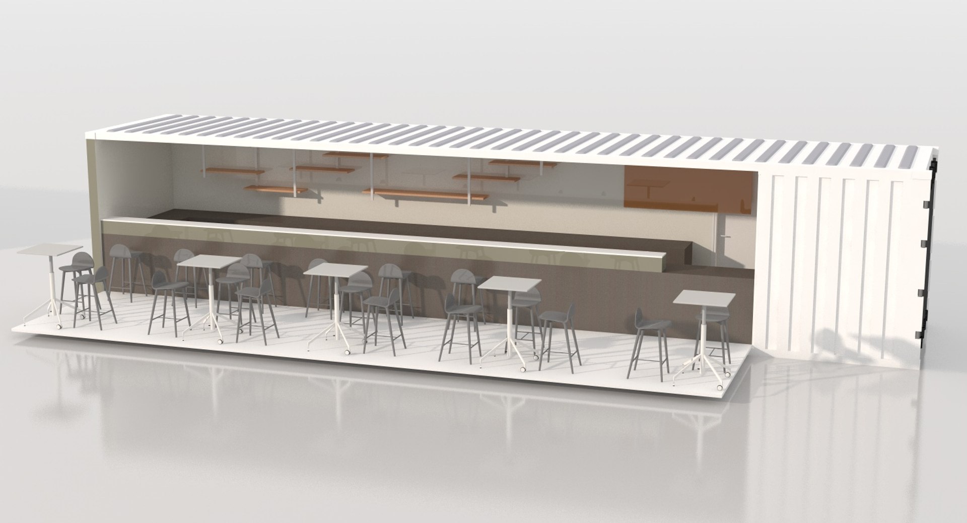 3D Container Beach Cafeteria Model - TurboSquid 1415789