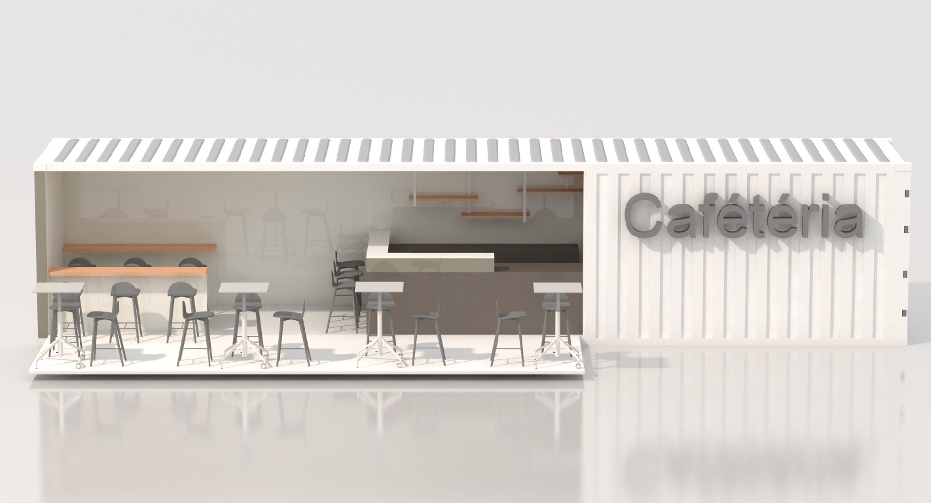 3D Container Beach Cafeteria Model - TurboSquid 1415789