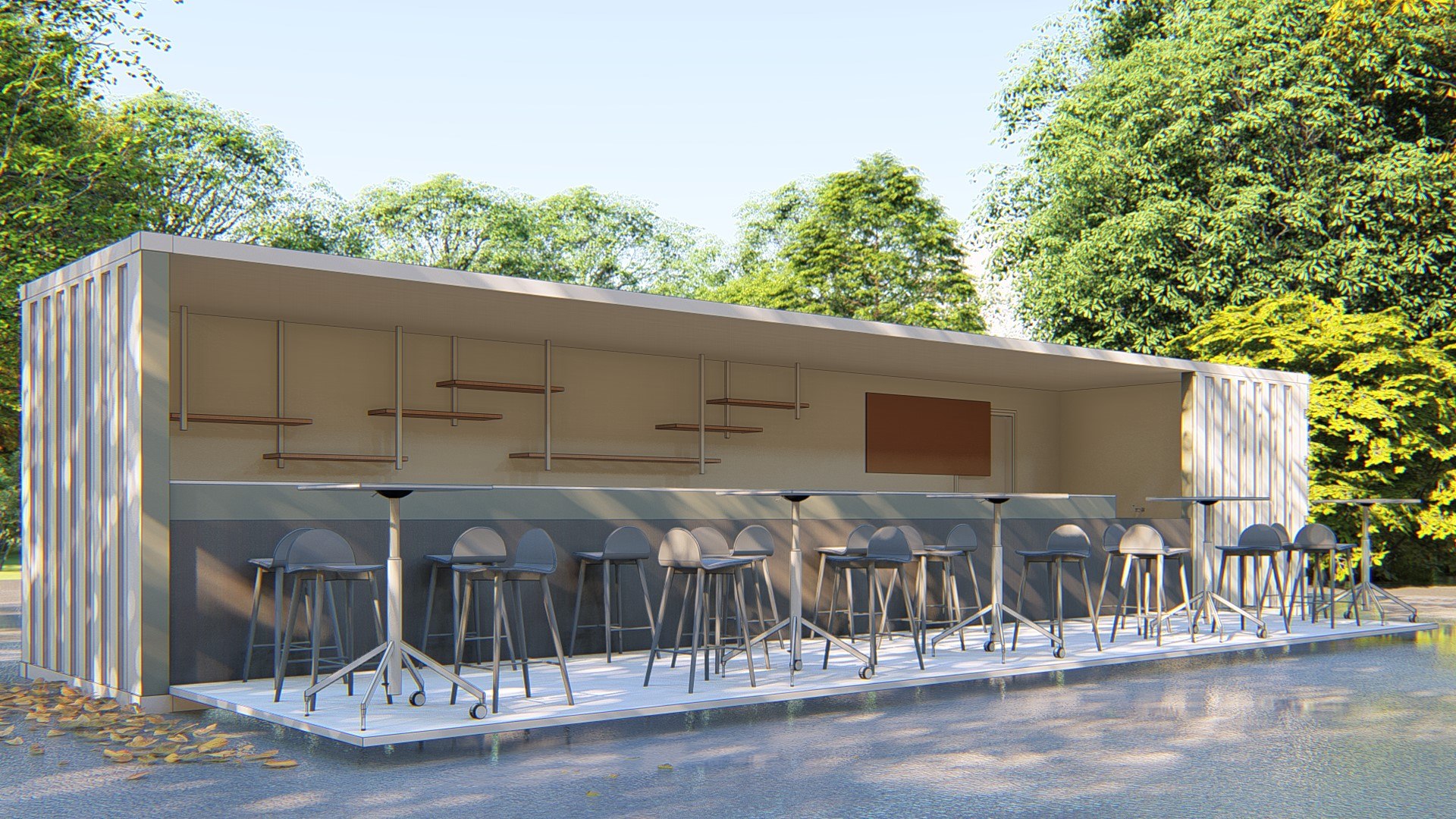 3D Container Beach Cafeteria Model - TurboSquid 1415789