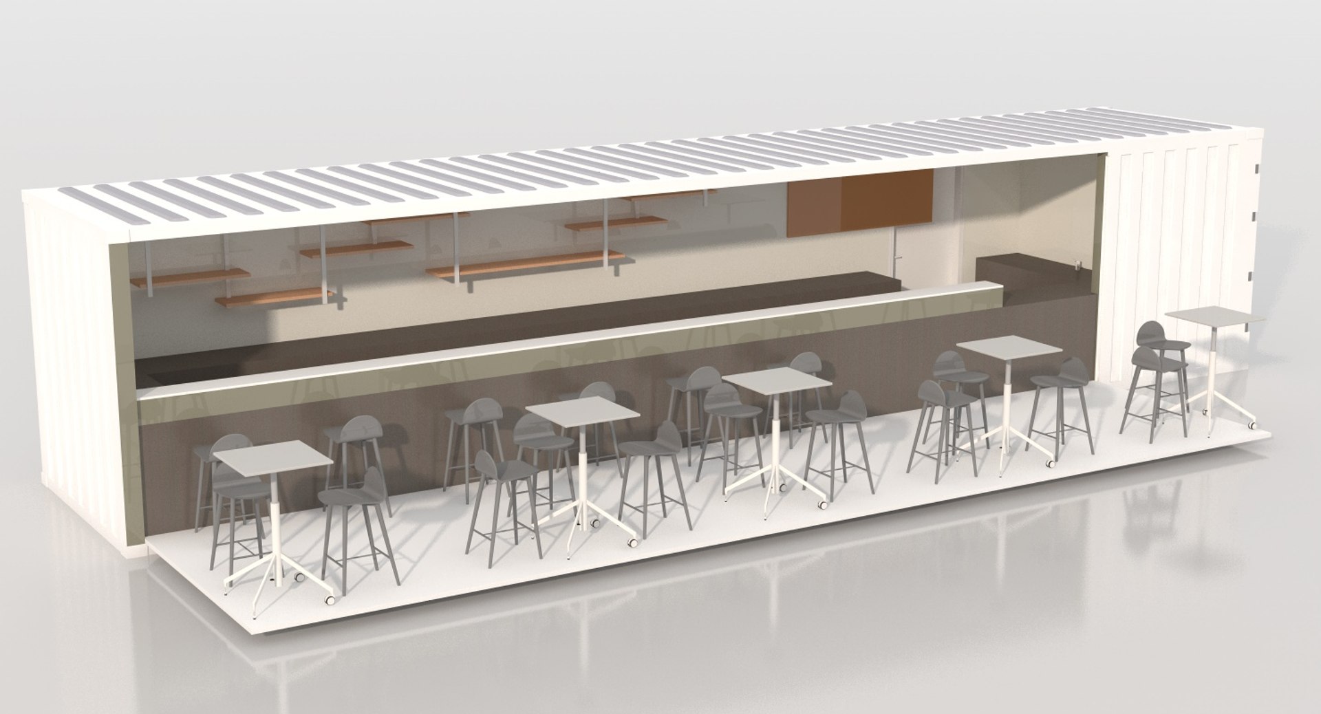 3D Container Beach Cafeteria Model - TurboSquid 1415789