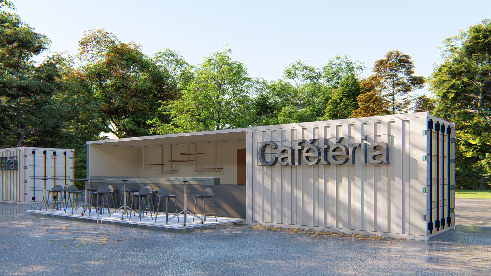 3D Container Beach Cafeteria Model - TurboSquid 1415789