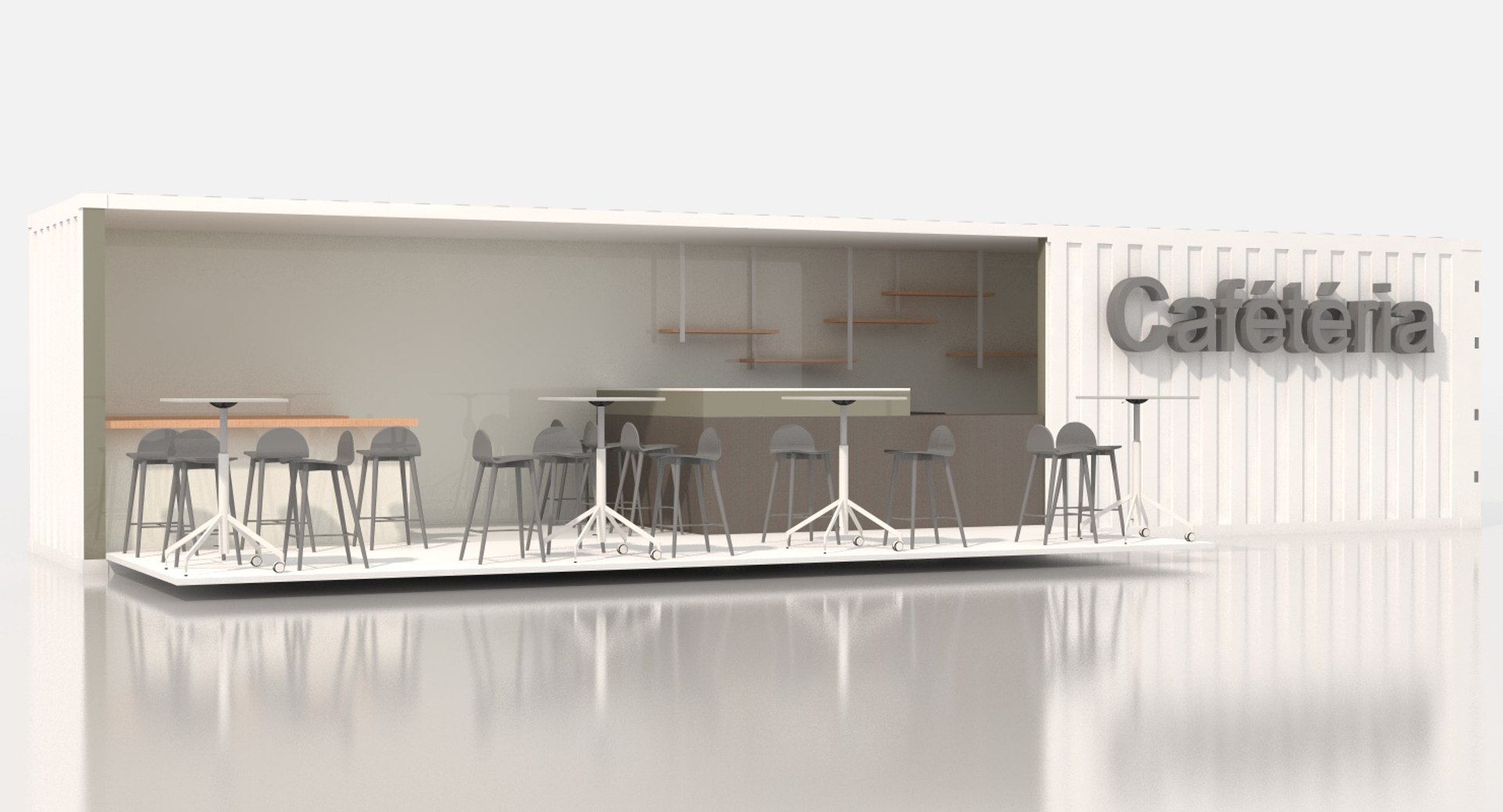 3D Container Beach Cafeteria Model - TurboSquid 1415789
