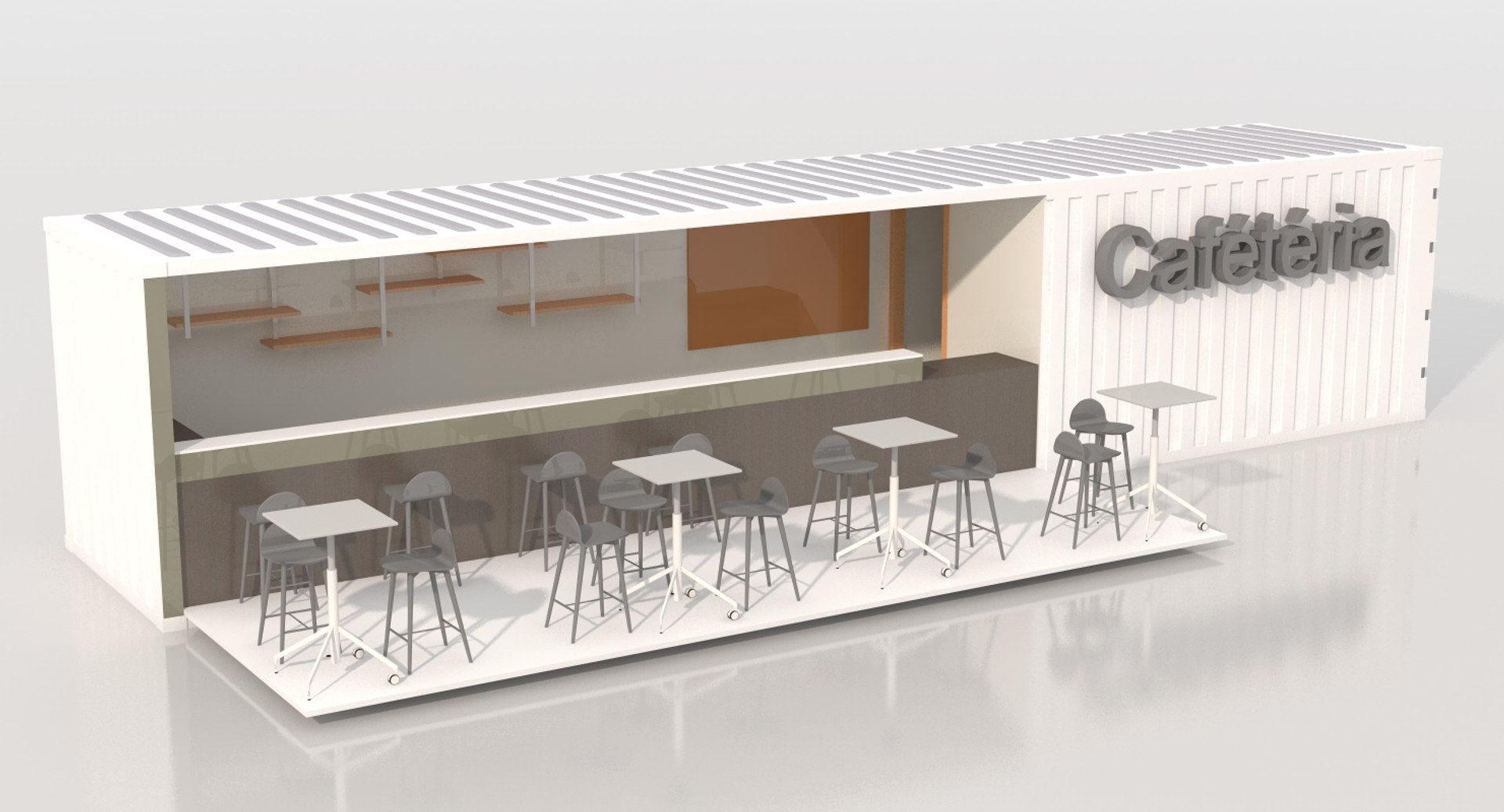 3D Container Beach Cafeteria Model - TurboSquid 1415789