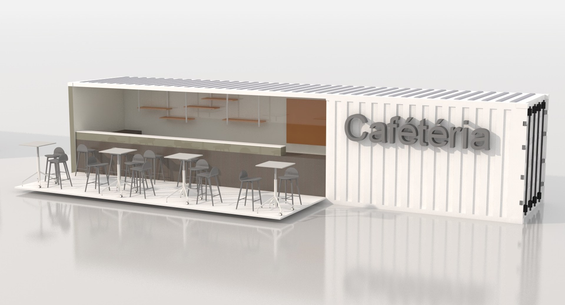 3D Container Beach Cafeteria Model - TurboSquid 1415789