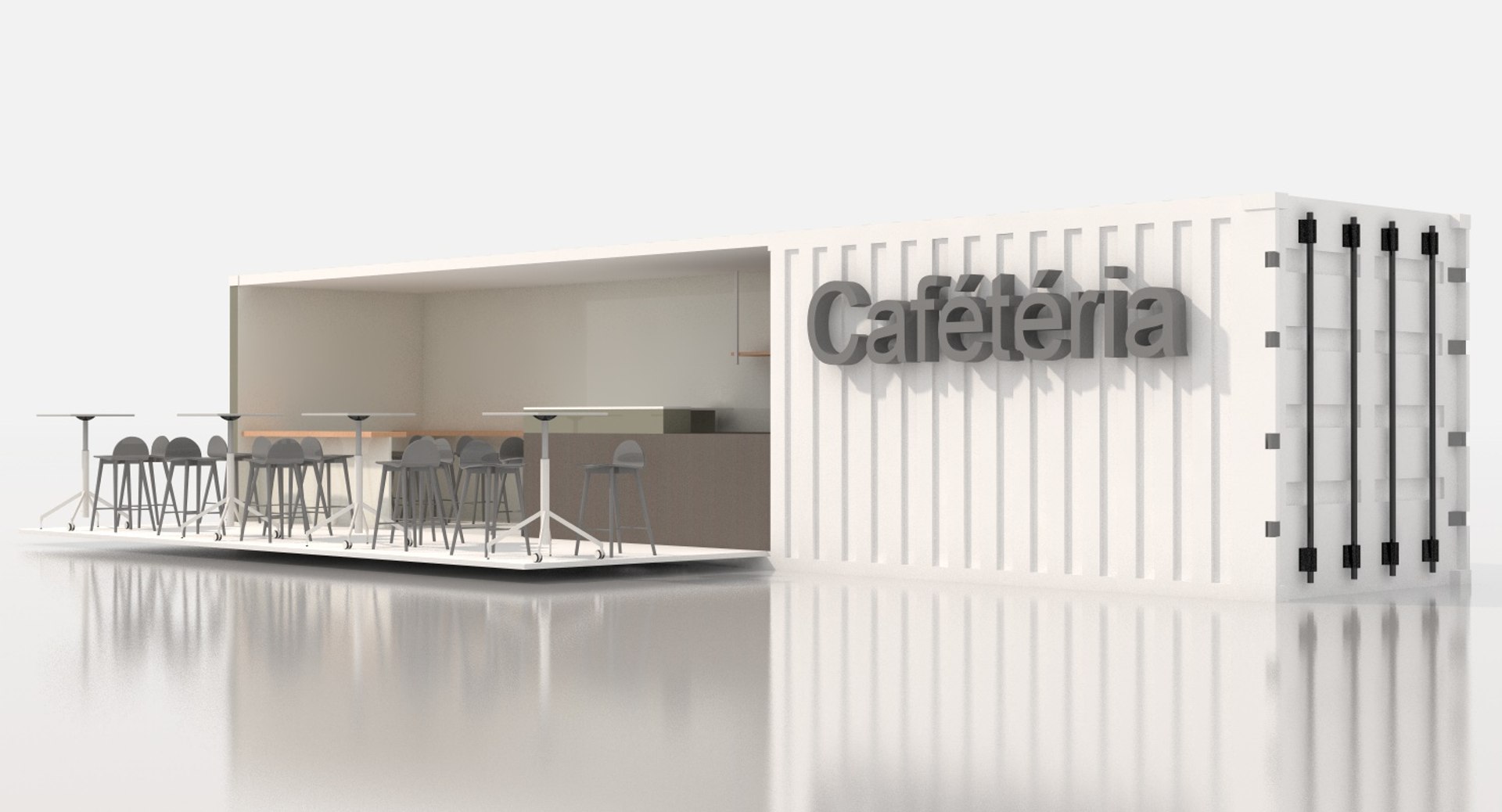 3D Container Beach Cafeteria Model - TurboSquid 1415789