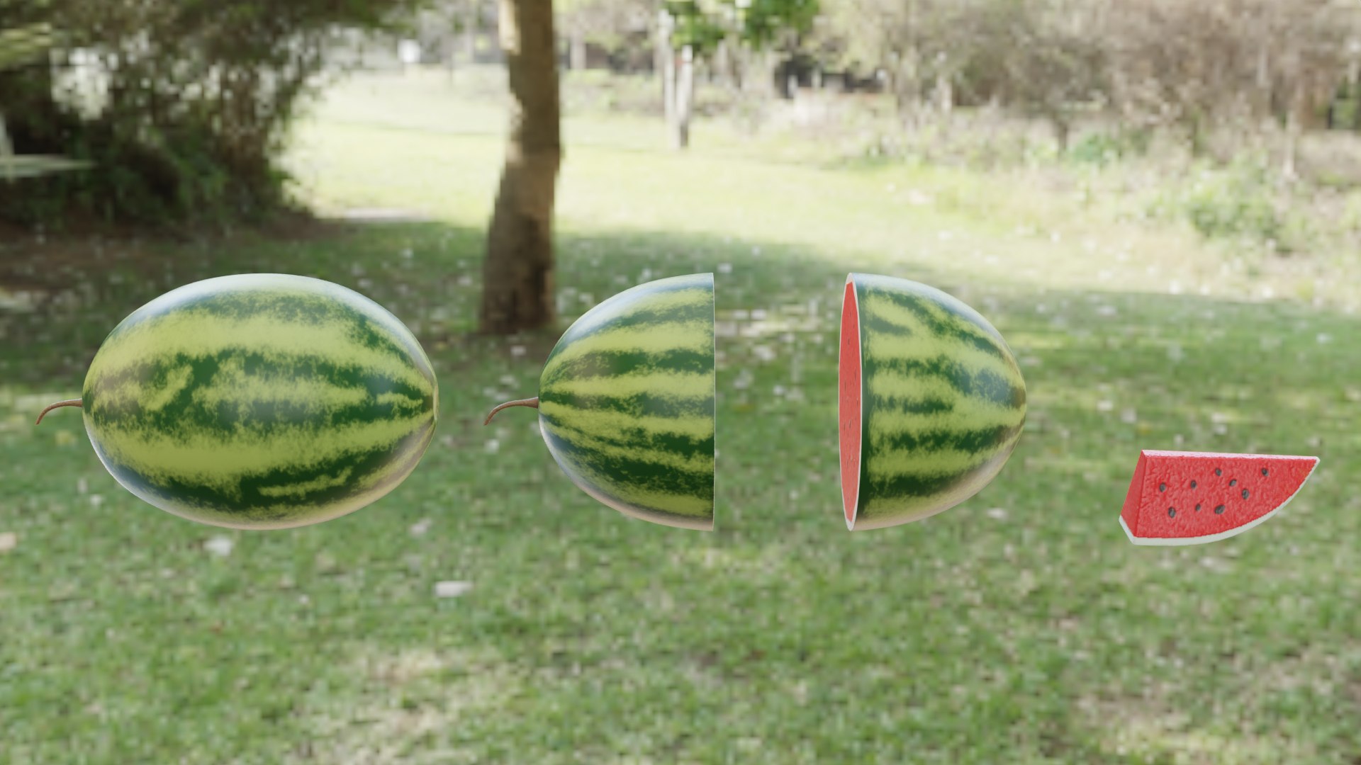 Watermelon Model - TurboSquid 1621732