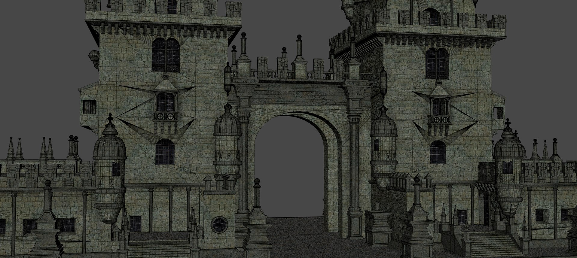 Tower Castle Gate 3D - TurboSquid 1765538