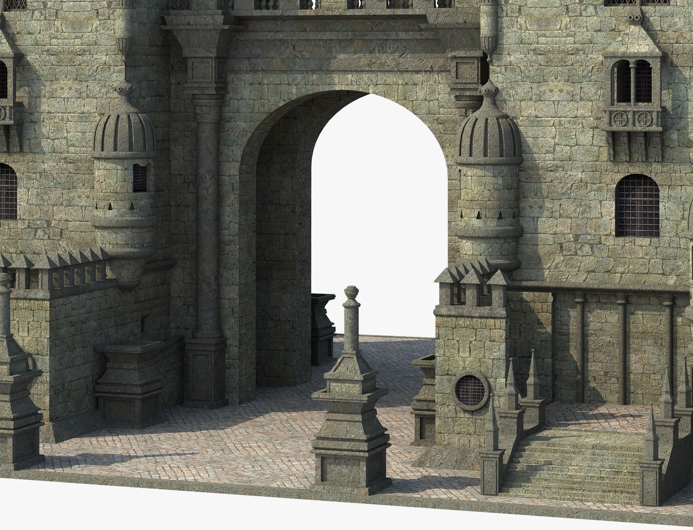 Tower Castle Gate 3D - TurboSquid 1765538