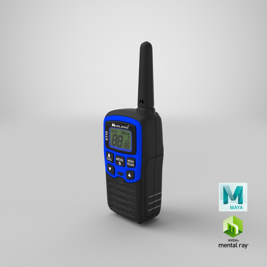 Walkie Talkie XT10 Blue Model - TurboSquid 1995652