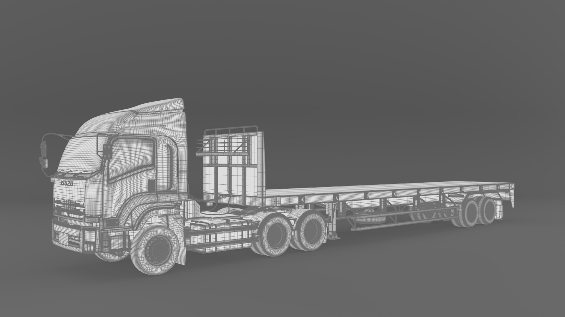 3D Model ISUZU DECA GXZ 360 10 Wheel Tractor - TurboSquid 2228157