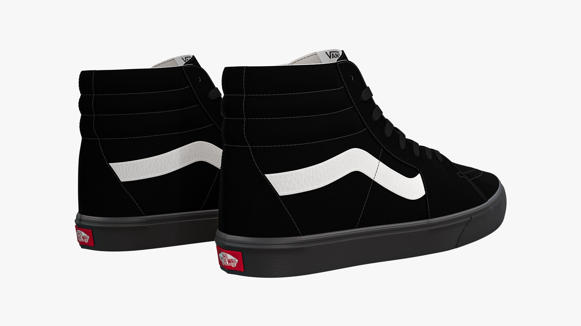 3D Model Vans Suede Sk8-Hi Mono Black - TurboSquid 1914482