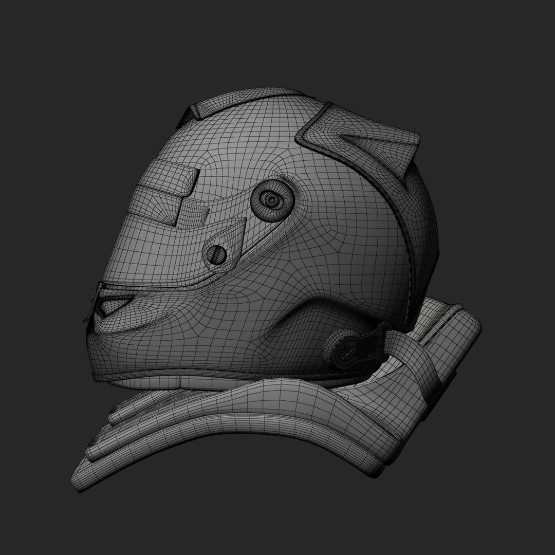 3d Model Racing Helmet Felipe Massa