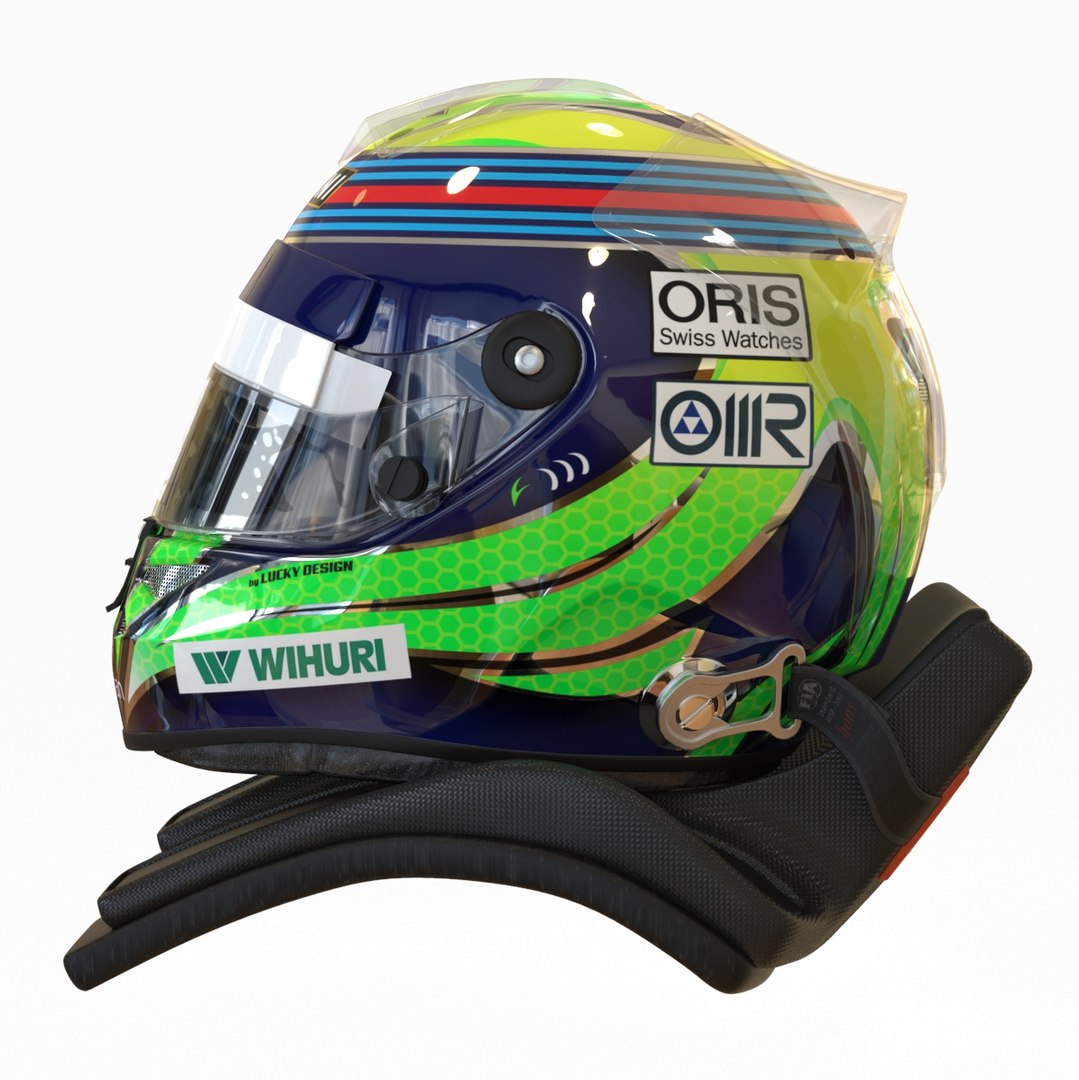 3d Model Racing Helmet Felipe Massa