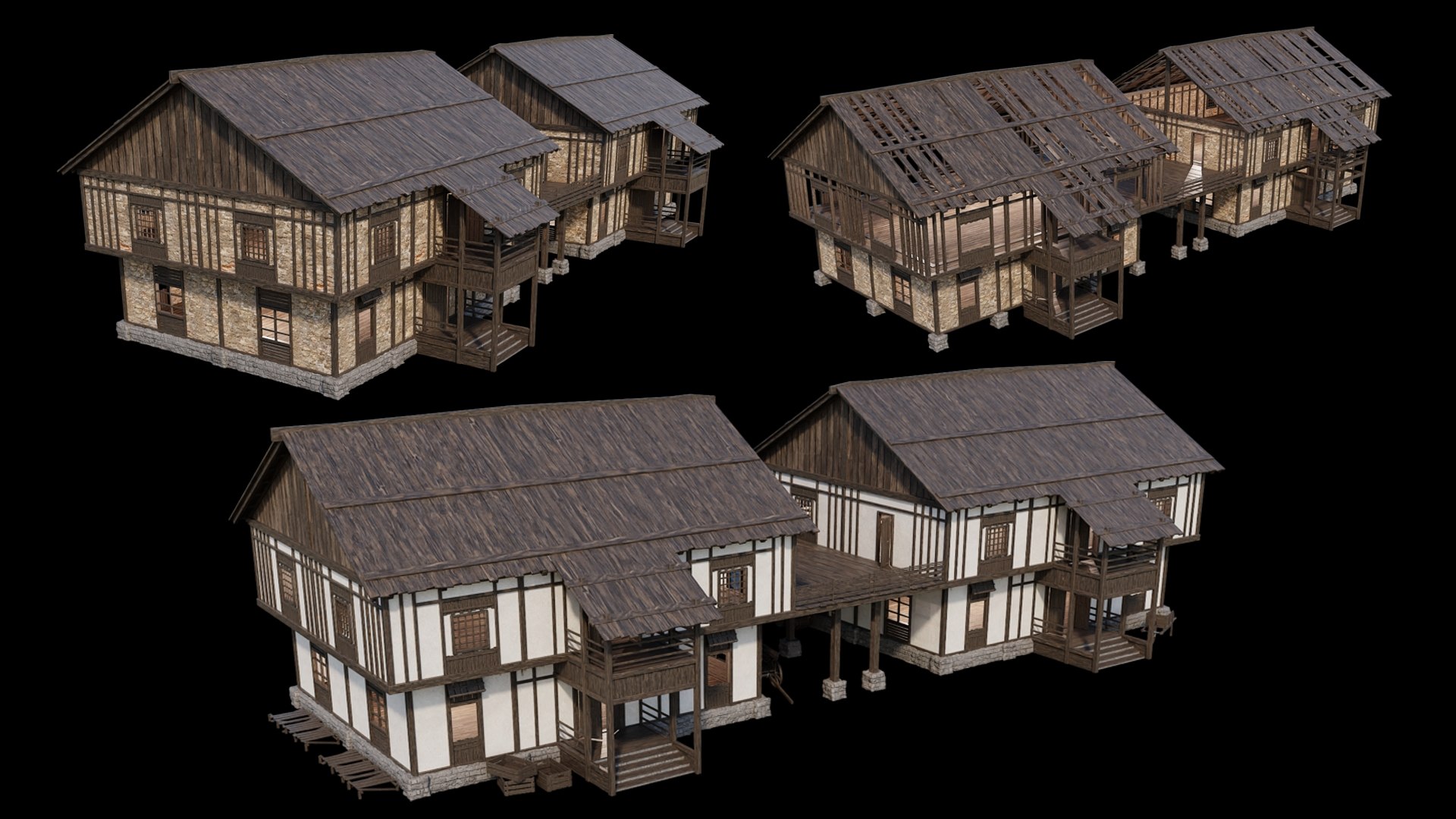 Medieval Village Pack 09 - 3 Assets - 4K Textures Game Ready 3D ...