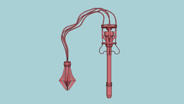 3D SciFi Flail A04 Black Red - Sci Fi Weapon Design - TurboSquid 1974498