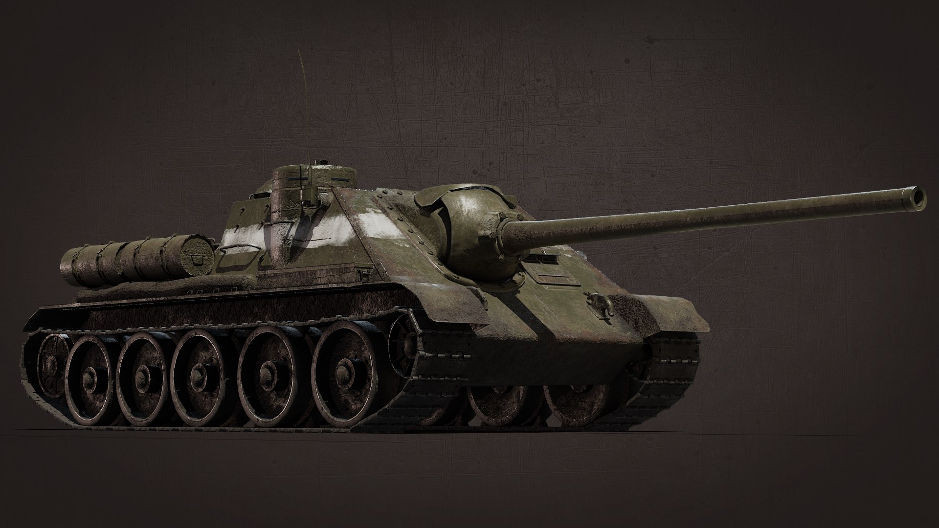 Soviet tank su-100 gameready 3D - TurboSquid 1461119