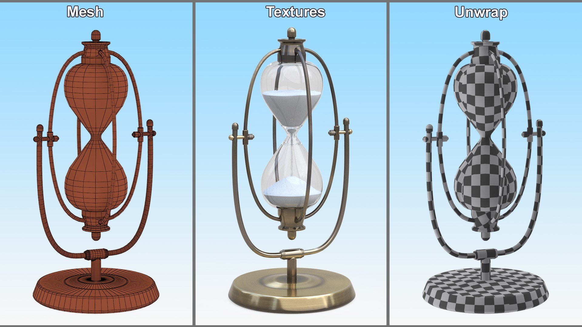 3D Model Sand Clock Antique - TurboSquid 2291252