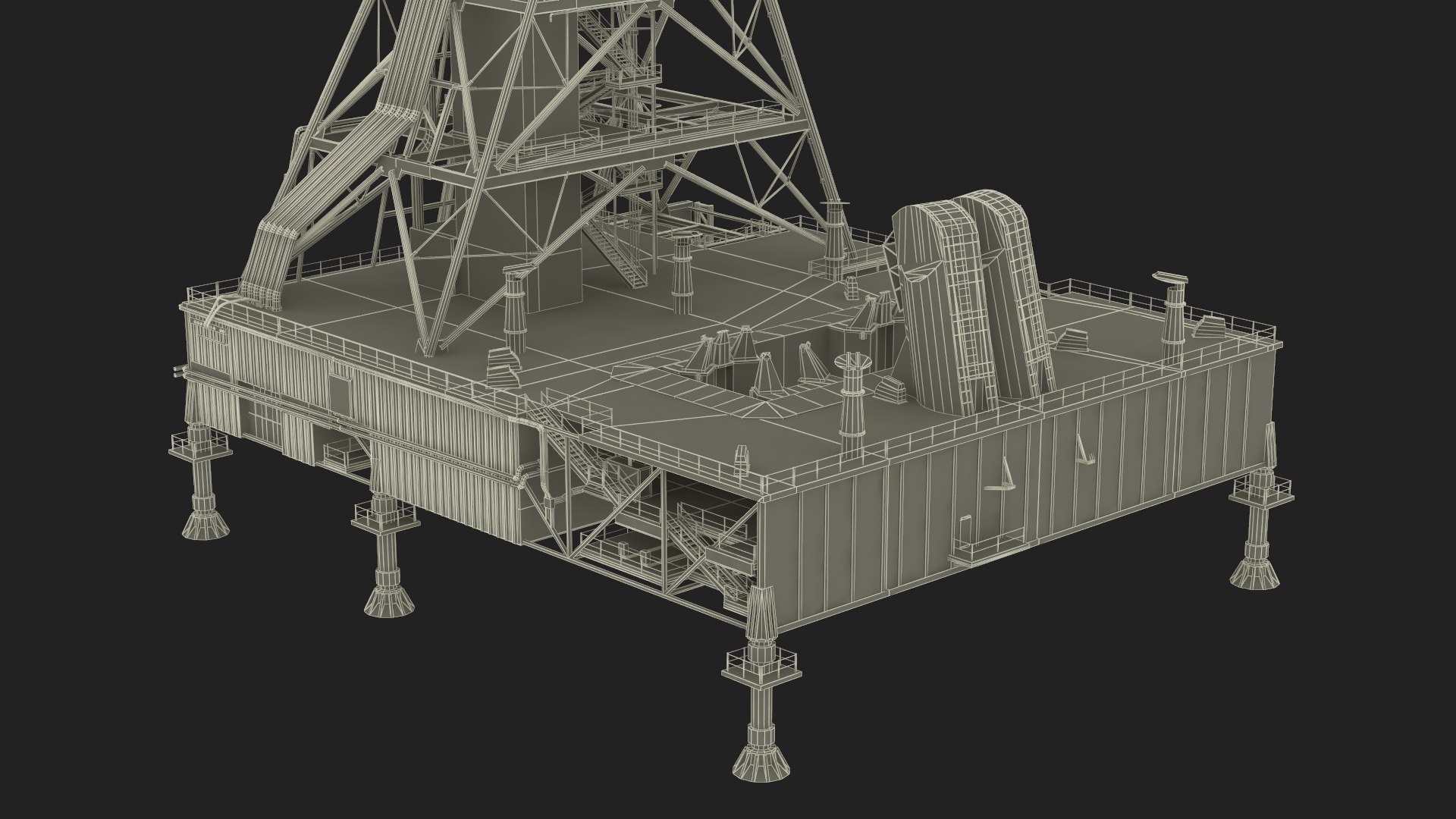 Industrial Launch Tower Platform 3D Model - TurboSquid 2311827