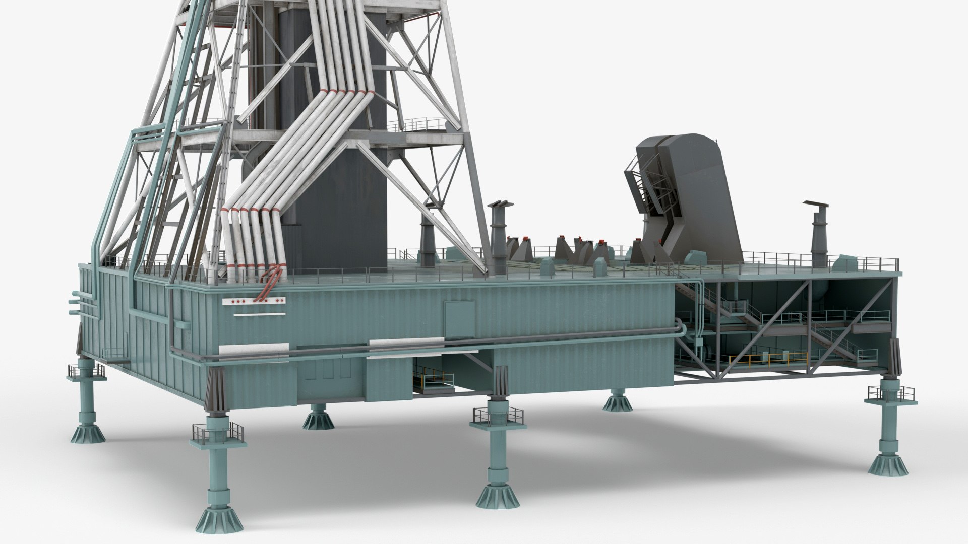 Industrial Launch Tower Platform 3D Model - TurboSquid 2311827