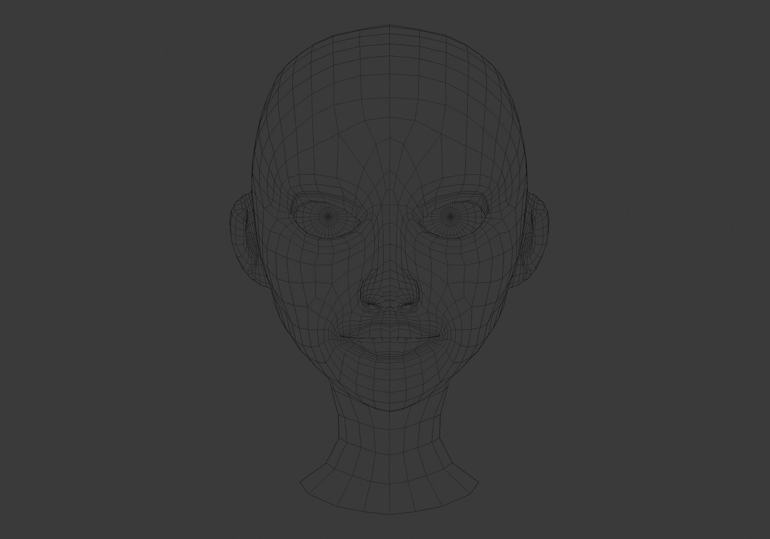 Basic Female Head Model - TurboSquid 1932534