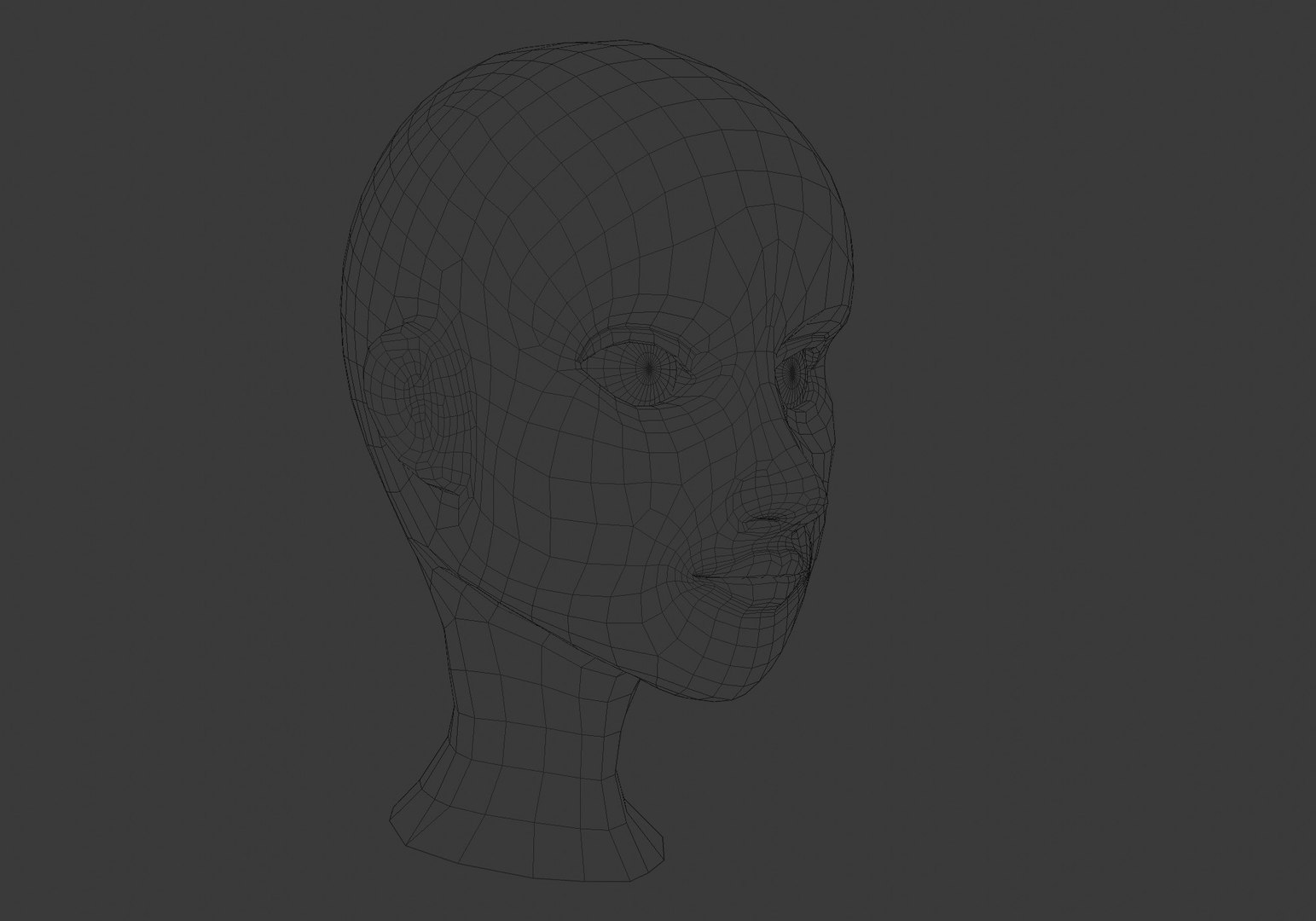 Basic Female Head Model - TurboSquid 1932534