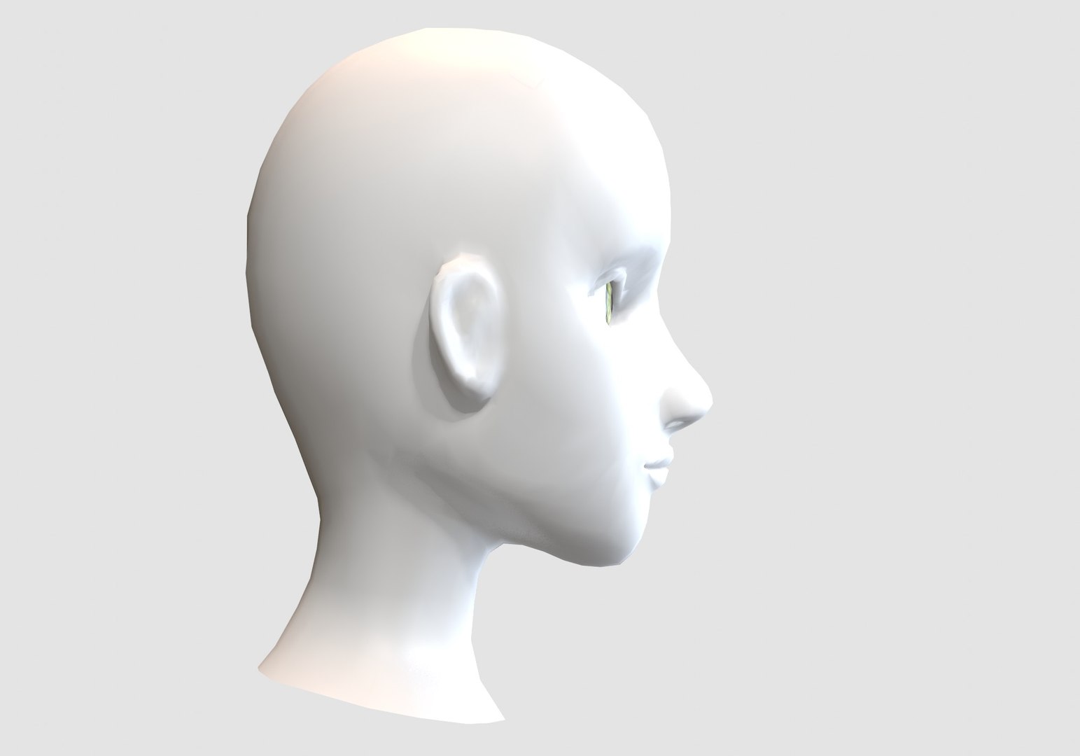 Basic Female Head Model - TurboSquid 1932534