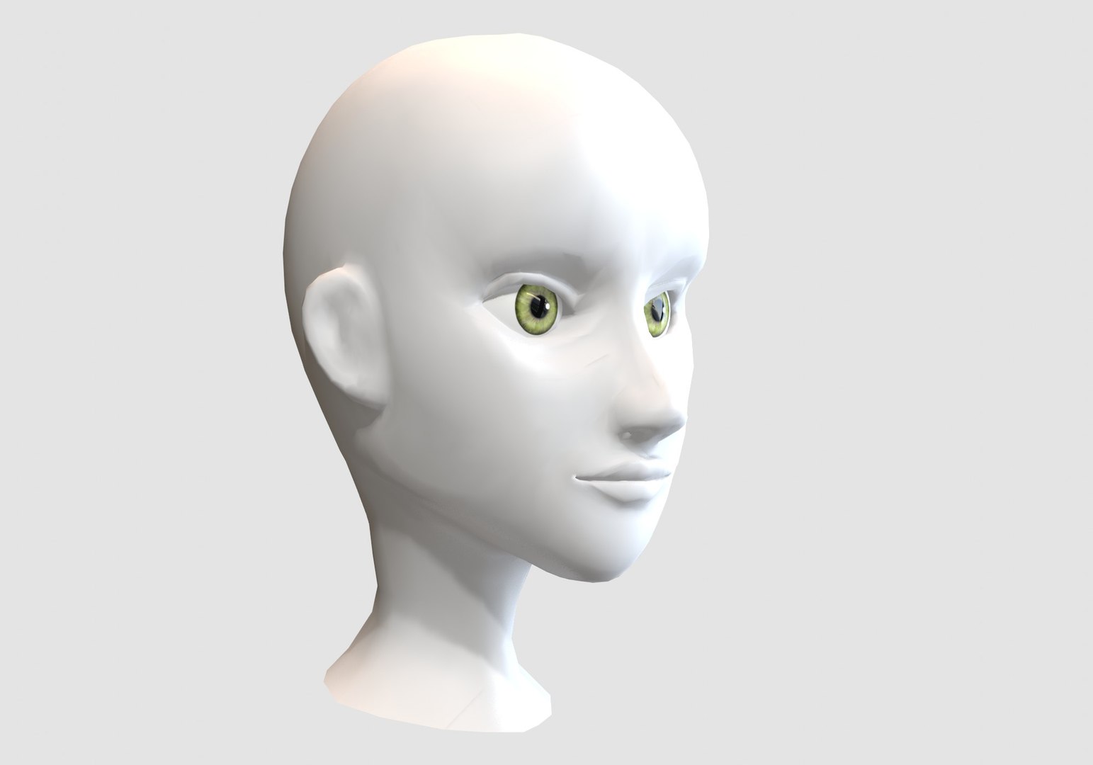 Basic Female Head Model - TurboSquid 1932534