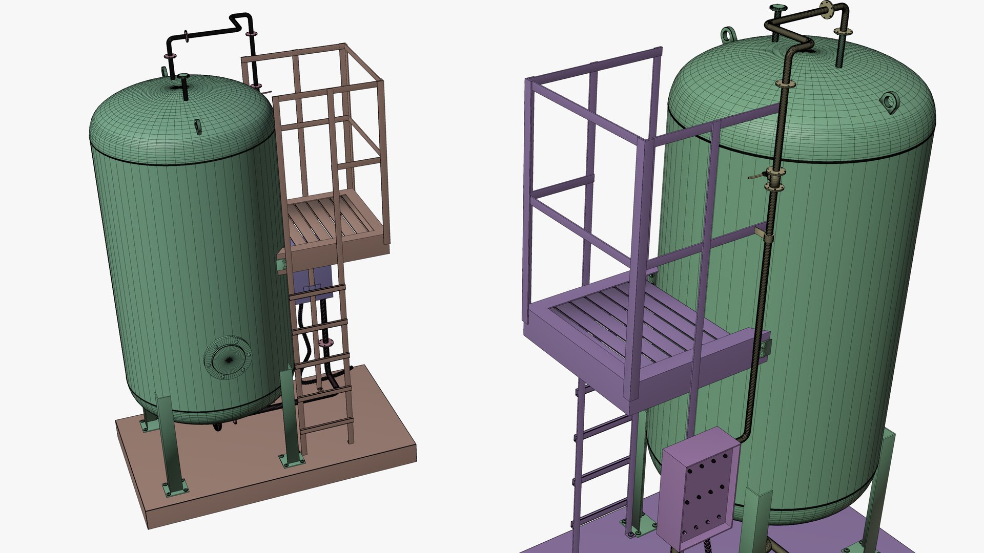 Chemical Storage Cylinder 3D - TurboSquid 2088784