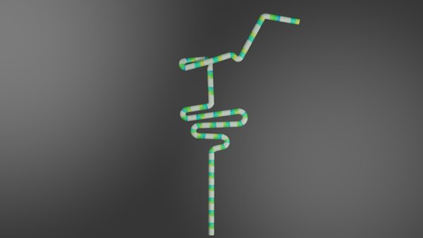 Crazy Straw Letter T model - TurboSquid 1801320