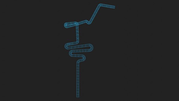 Crazy Straw Letter T model - TurboSquid 1801320