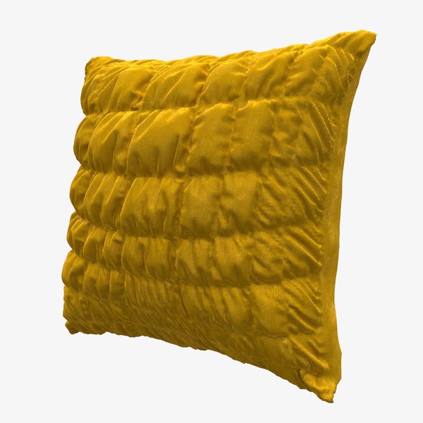 3D Pillow Yellow - TurboSquid 2048637