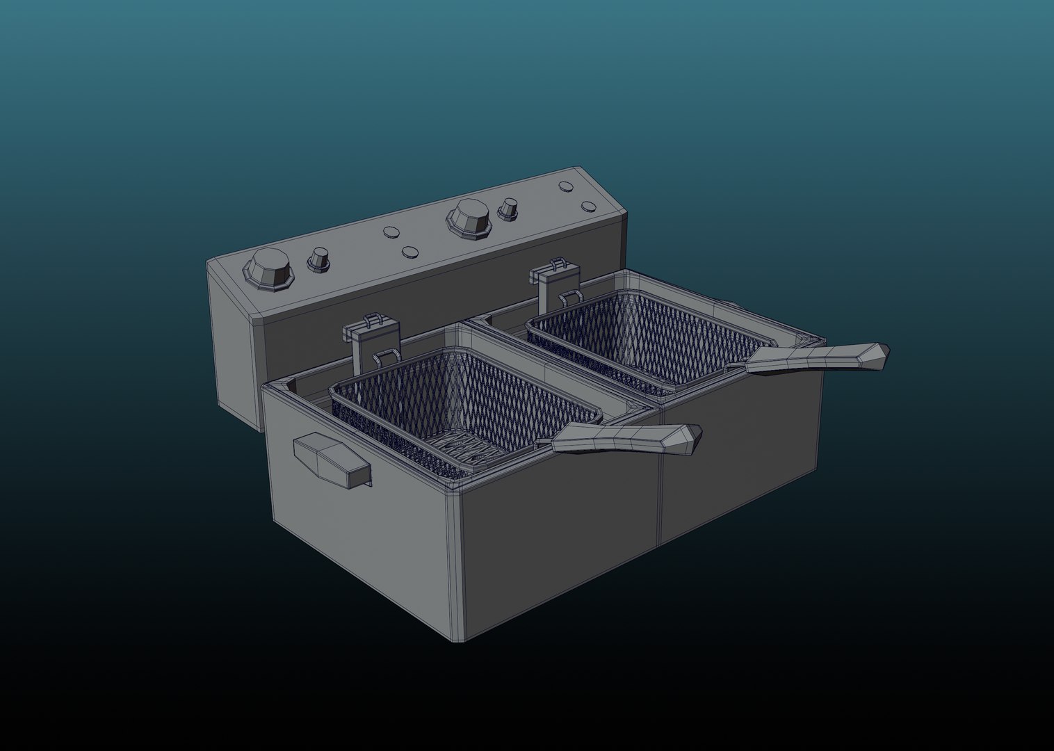 3D Deep Fryer Double Tank - TurboSquid 2048909