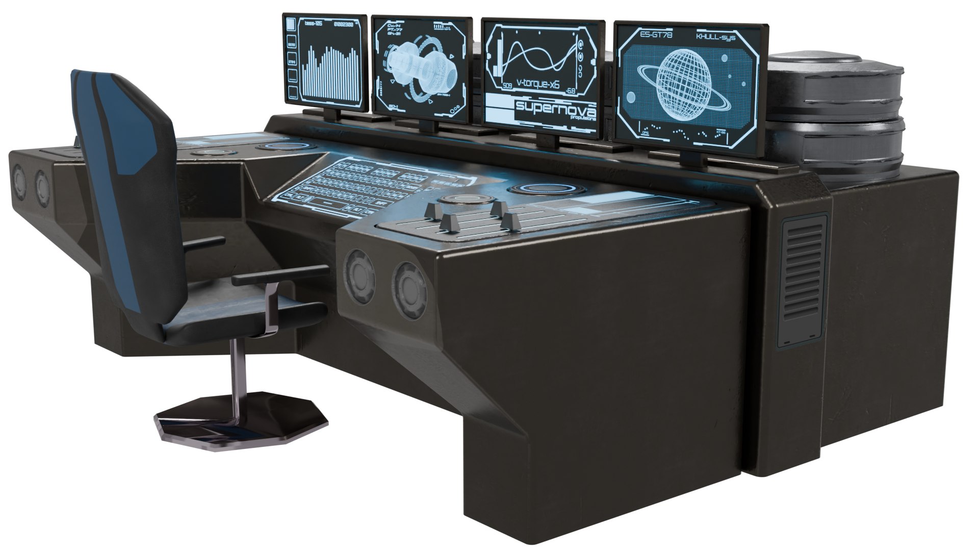 3D Scifi Lab Desk - TurboSquid 2351787