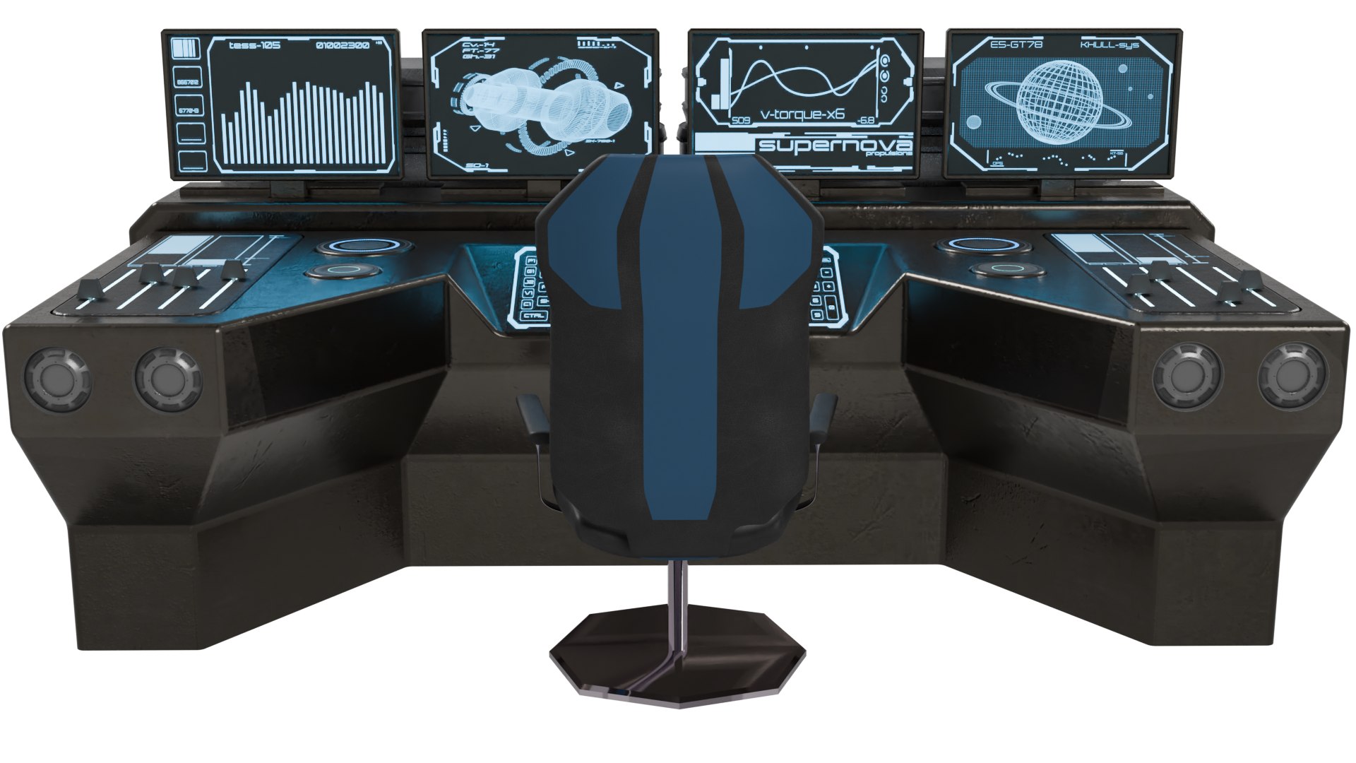 3D Scifi Lab Desk - TurboSquid 2351787