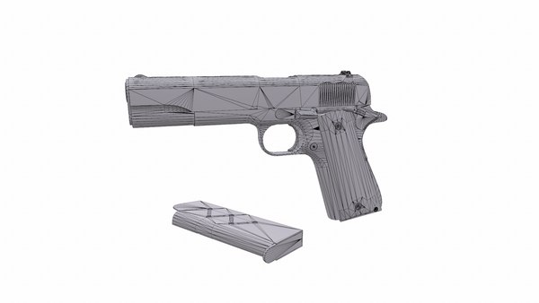 Free 3D M1911 Pistol Low-poly PBR - TurboSquid 1966802