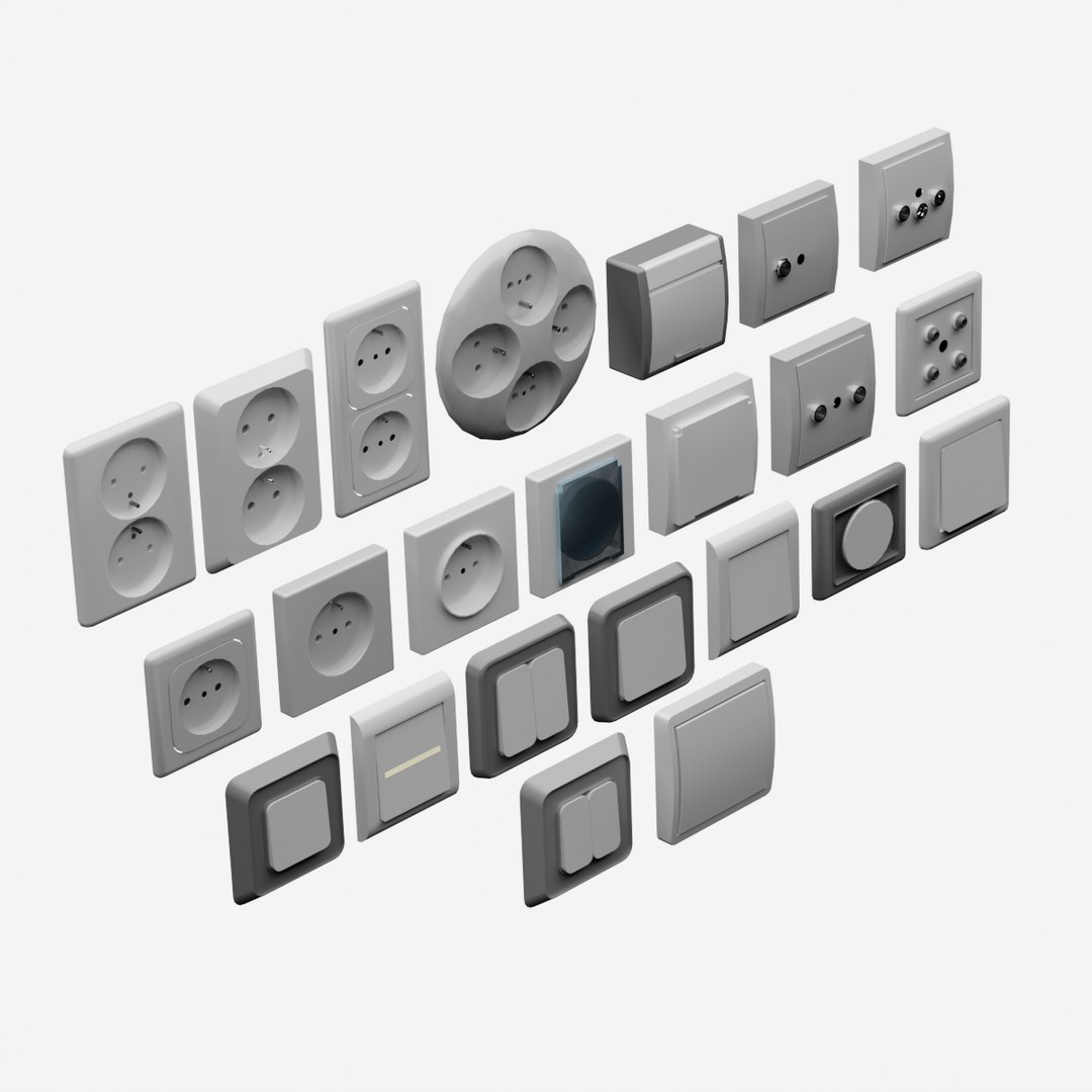 3D Sockets Switchs - TurboSquid 1522477