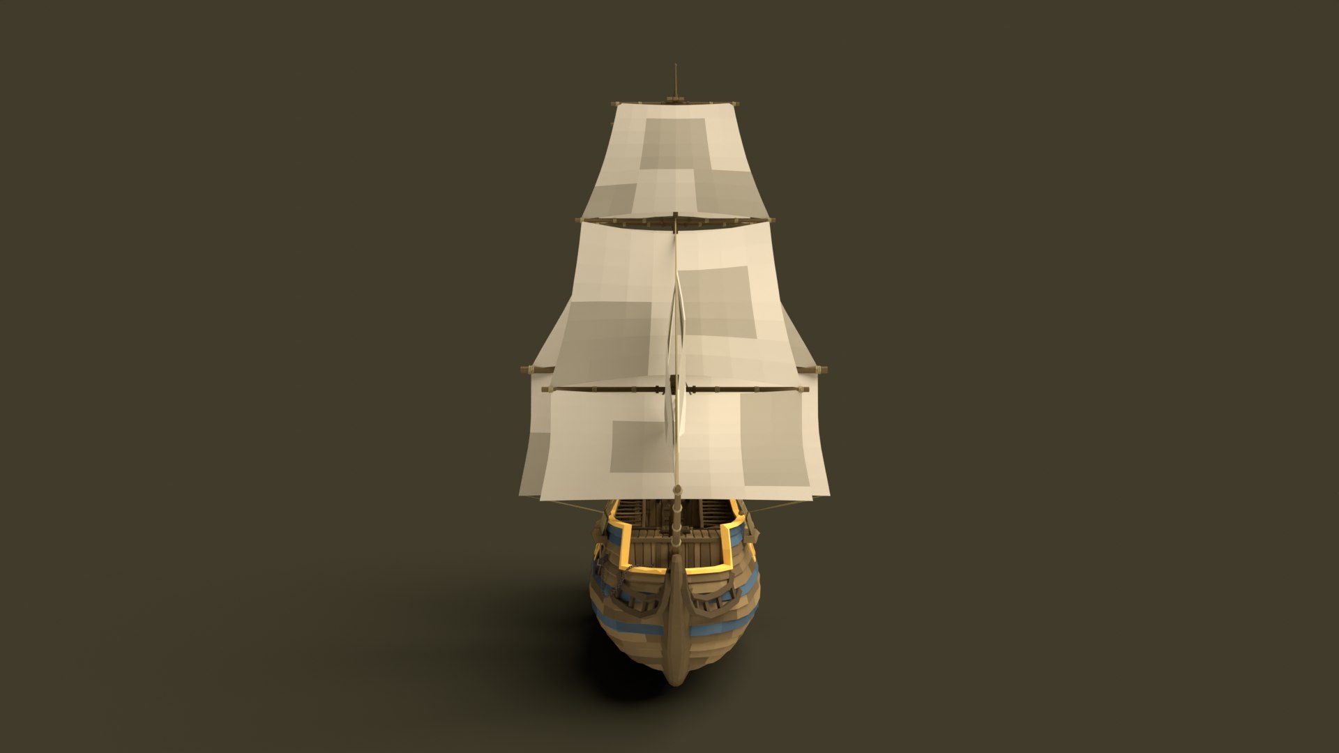 3D Ship Low Poly 3D Model - TurboSquid 2015664